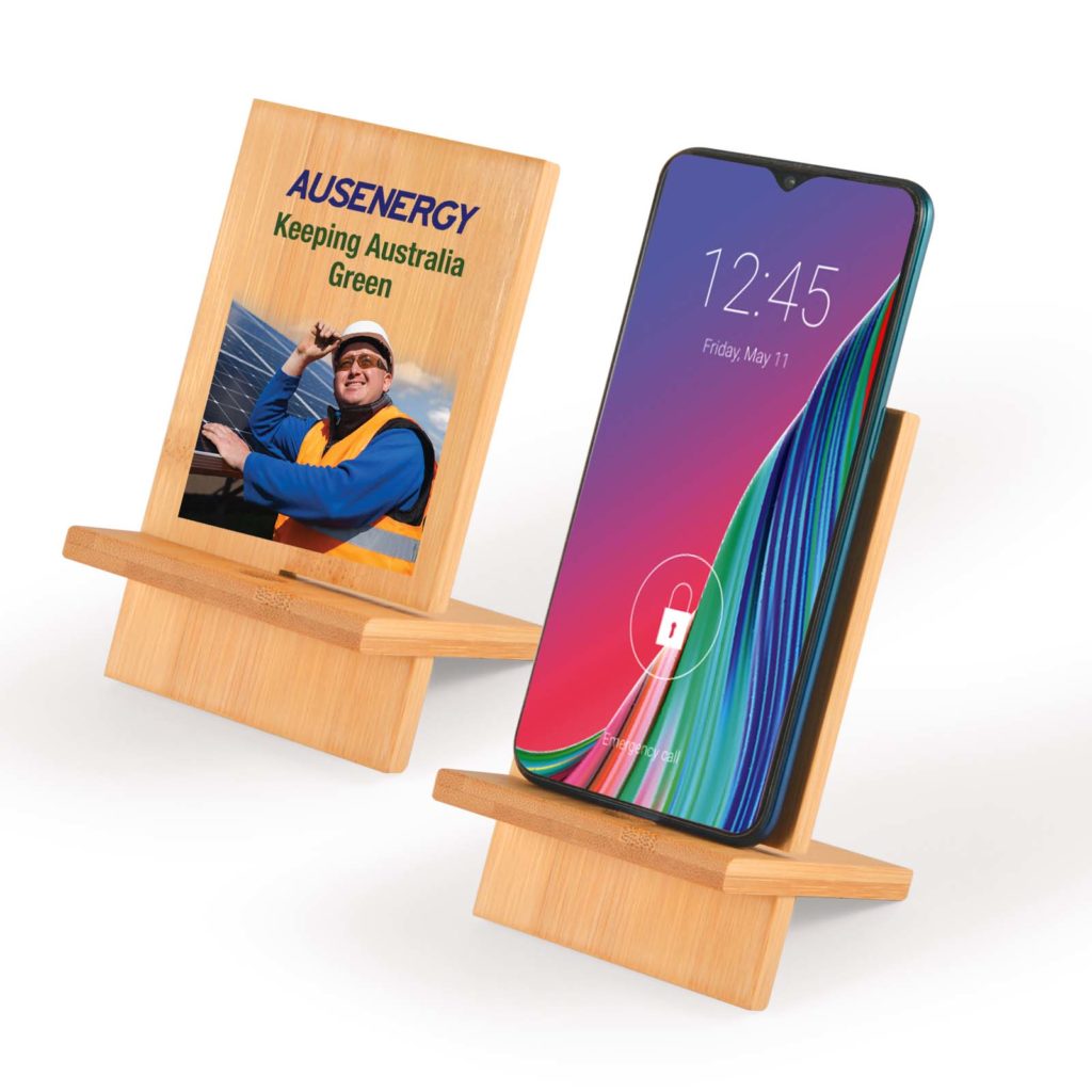 Branded Apollo Bamboo Phone Stand - Better Promo Promotional Products