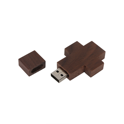 Wooden Cross Flash Drive - Better Promo