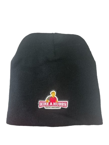 Branded Beanie One Size Fits All Black with overlocked patch - Better ...
