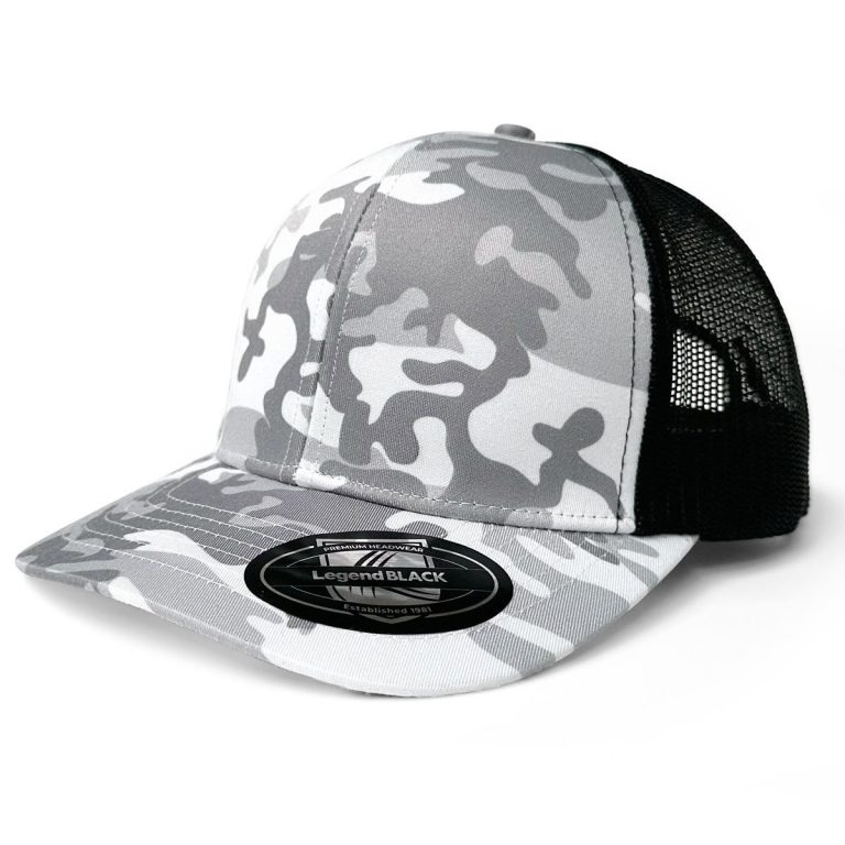 Branded Snow Camo Trucker Cap - Better Promo Promotional Products