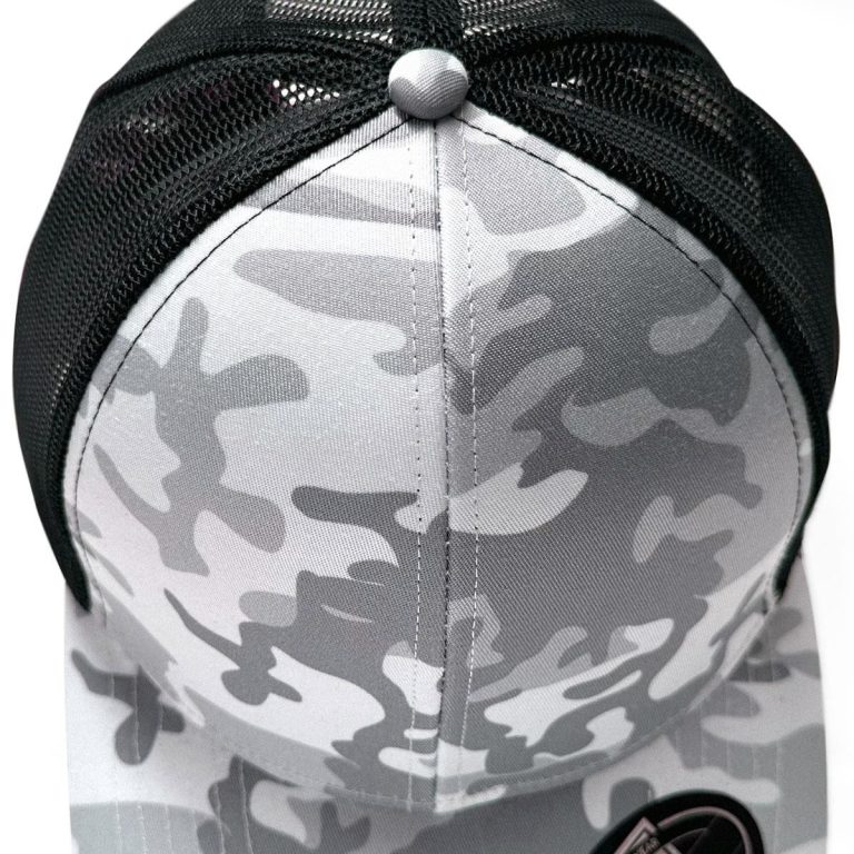 Branded Snow Camo Trucker Cap - Better Promo Promotional Products
